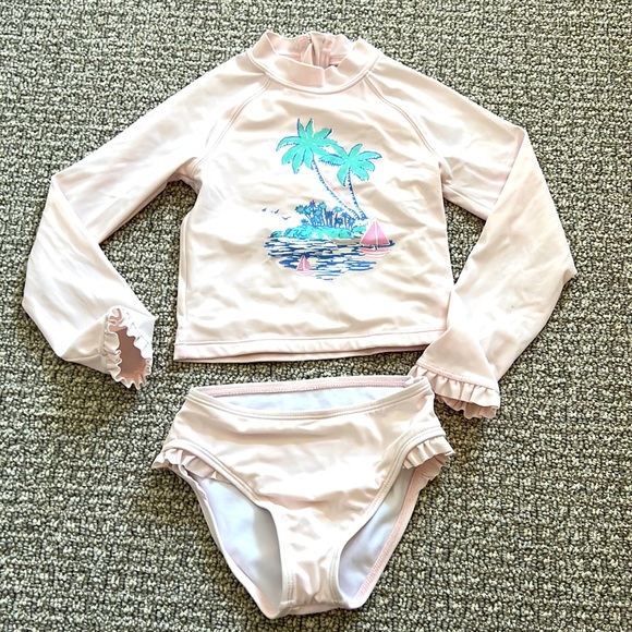 Janie and Jack | Swim | Janie And Jack Pink Swimsuit Rashguard Bottom ...